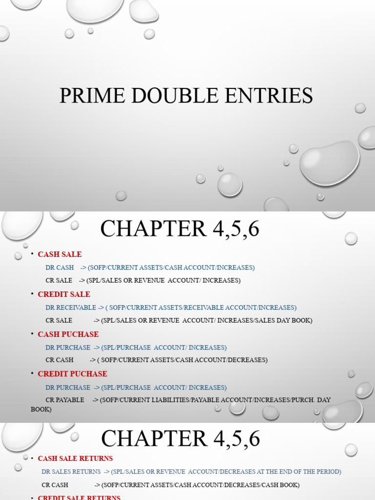 Prime Double Entries | PDF | Debits And Credits | Depreciation