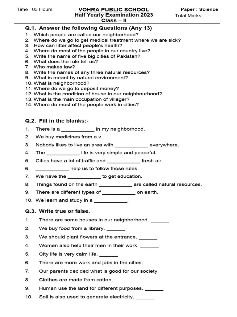 Class-II - SST (Completed) | Download Free PDF | Health Care