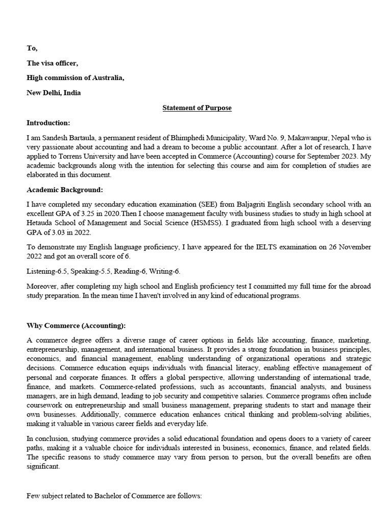 Revised SOP - With FB | Download Free PDF | Cost Of Living ...