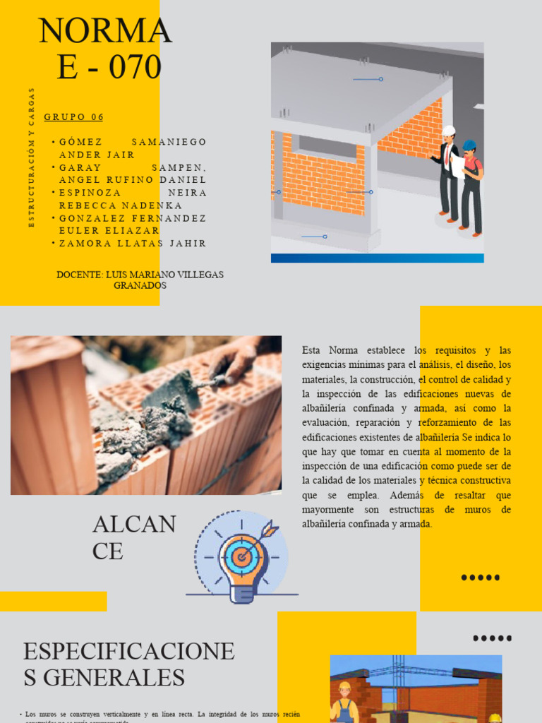 NORMA E - 070 | PDF | Fundación (Ingeniería) | Cemento