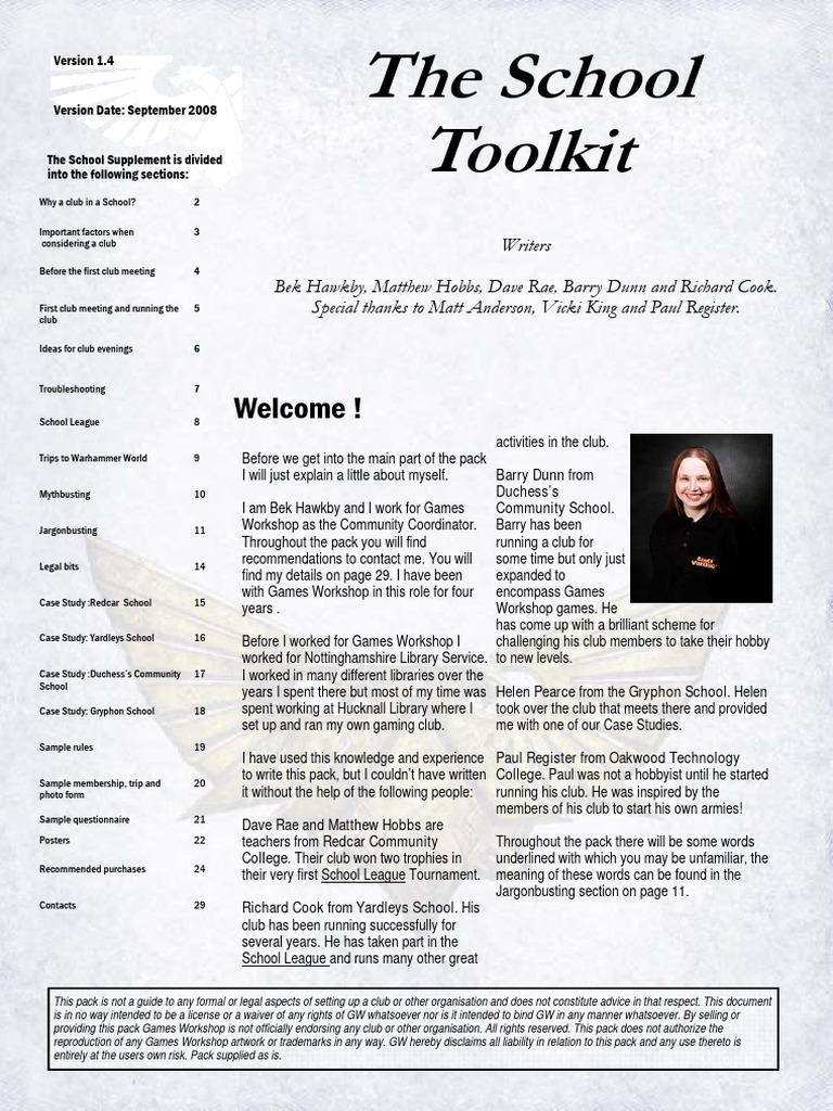 The School Toolkit Games Workshop Pdf