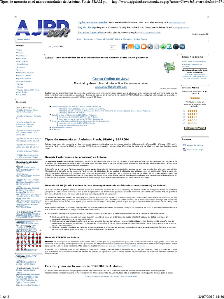 Tipos de Memoria en El Microcontrolador de Arduino, Flash, SRAM y ... Tipos de Memoria en El Microcontrolador de Arduino, Flash, SRAM y ...