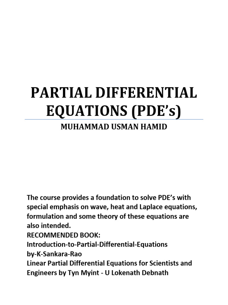 PDE's | PDF