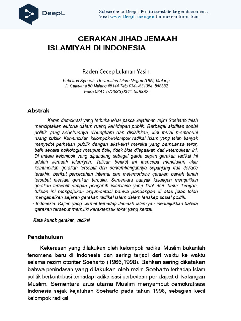 JAMAAH ISLAMIYAH Id | PDF