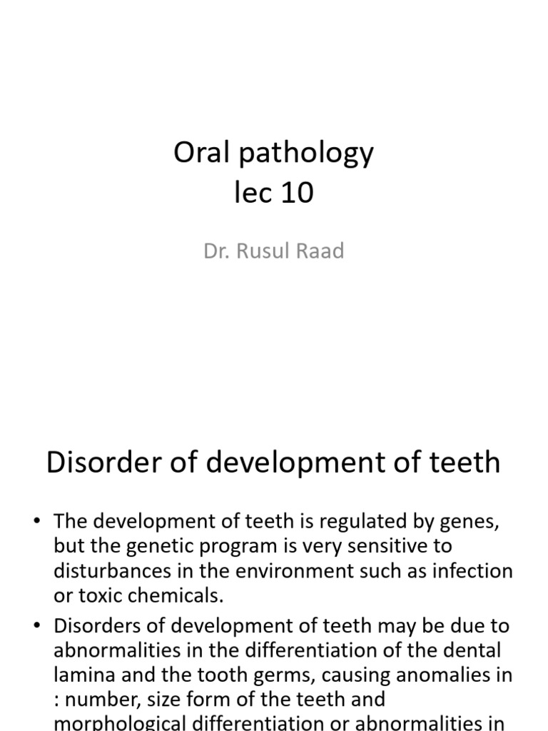 Oral pathology lec 10 مترجم | PDF