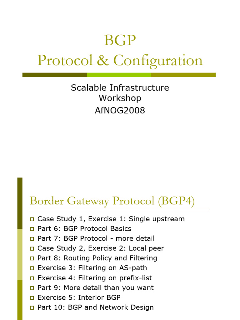 BGP Powerpoint | PDF | Ip Address | I Pv6