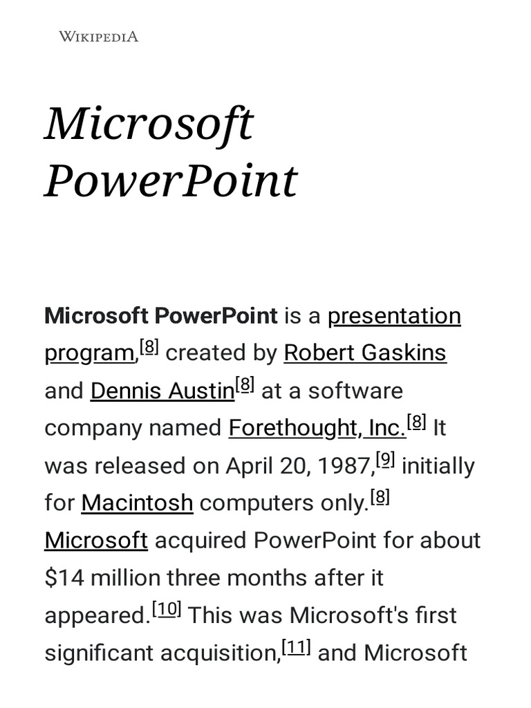 Microsoft PowerPoint - Wikipedia | PDF
