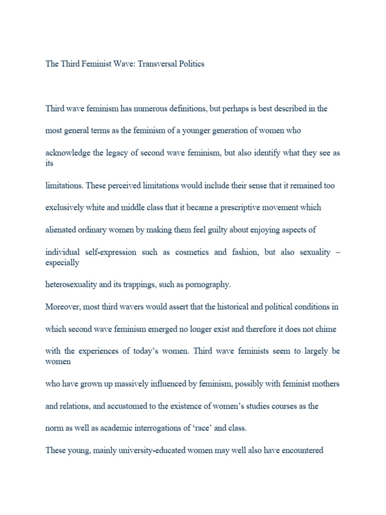 The Third Feminist Wave | PDF