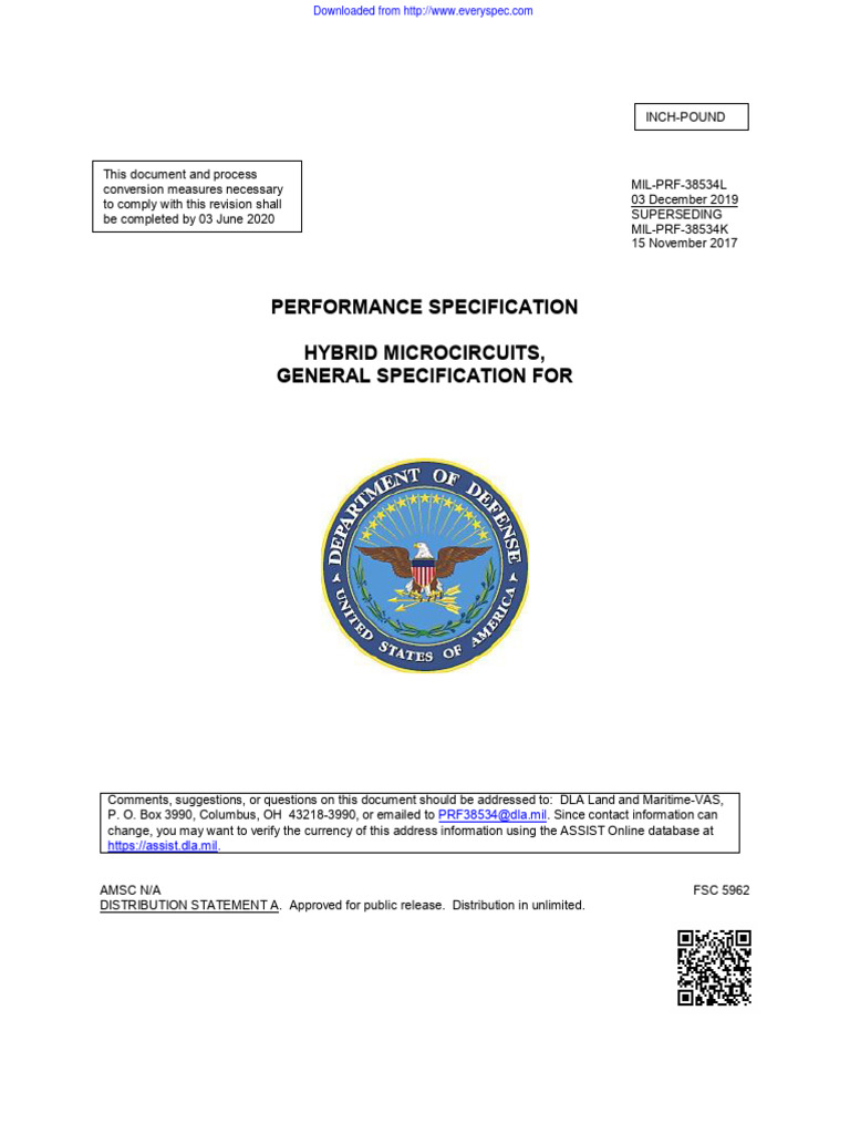 Mil PRF 38534L 1 | PDF