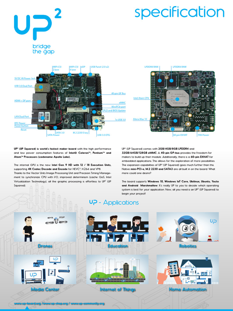 UP Squared Datasheet v2 | PDF
