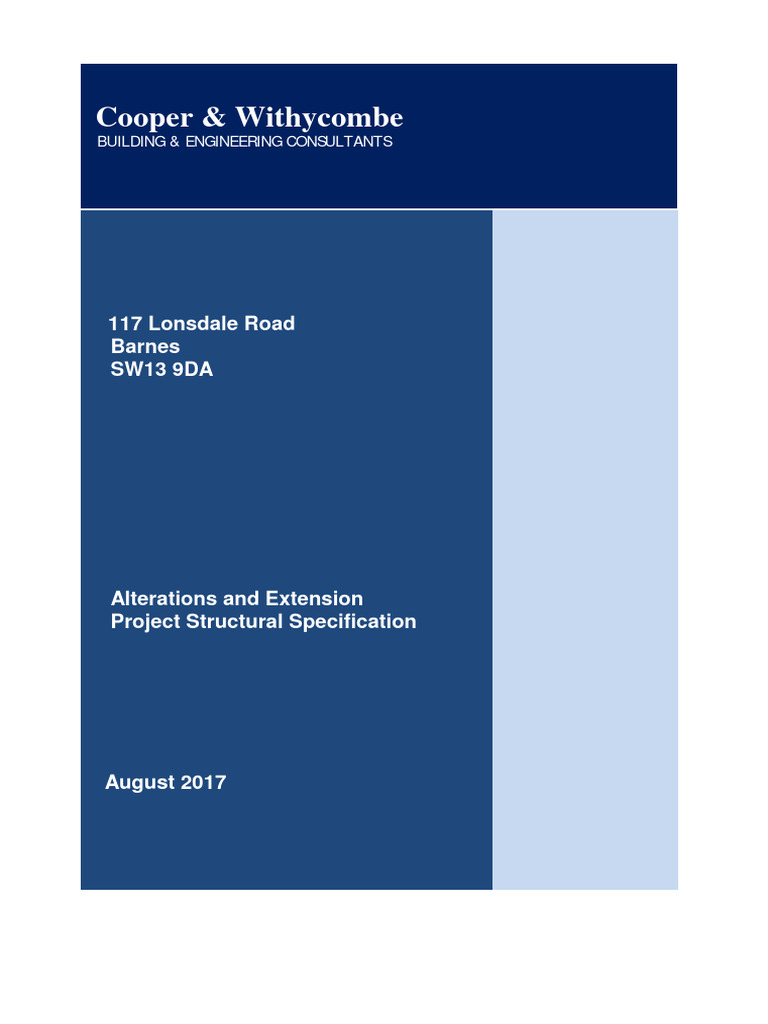 Structural Specification Rev A | PDF | Concrete | Brick Structural Specification Rev A | PDF | Concrete | Brick