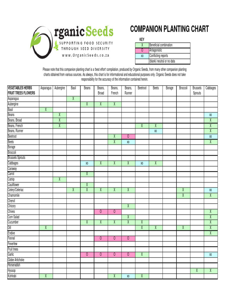Companion Planting Chart | PDF