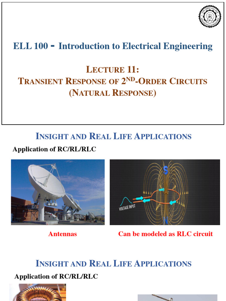 L-3 Transient Response of Second Order Circuits (Natural Resopnse) | PDF