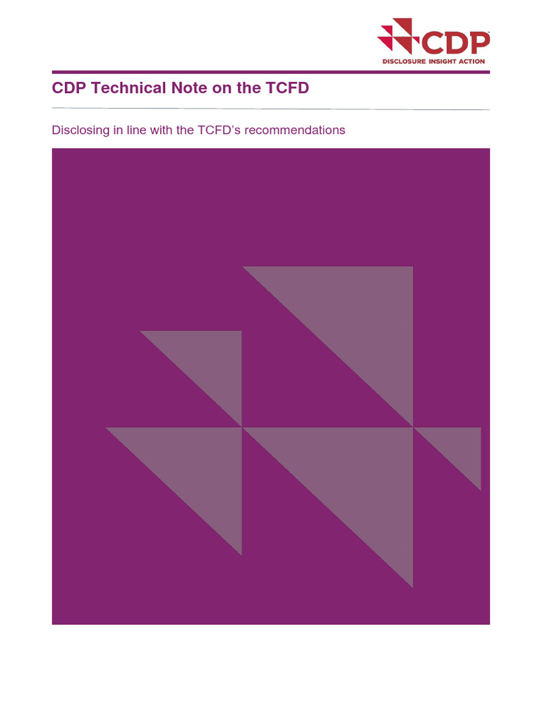 CDP TCFD Technical Note | Download Free PDF | Risk | Climate Resilience