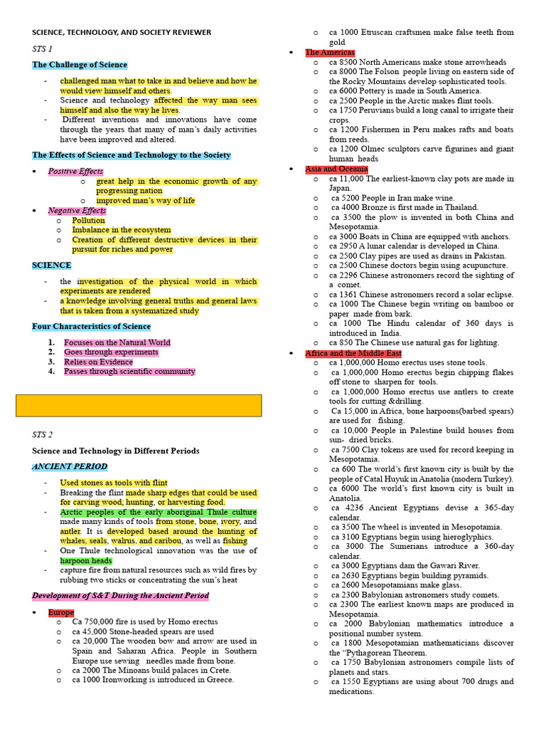 Sts Reviewer | PDF | Id | Science
