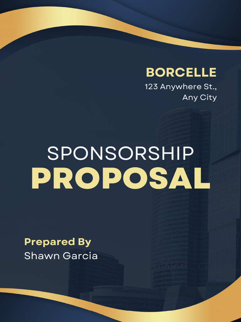 Dark Navy and Gold Modern Sponsorship Proposal | PDF