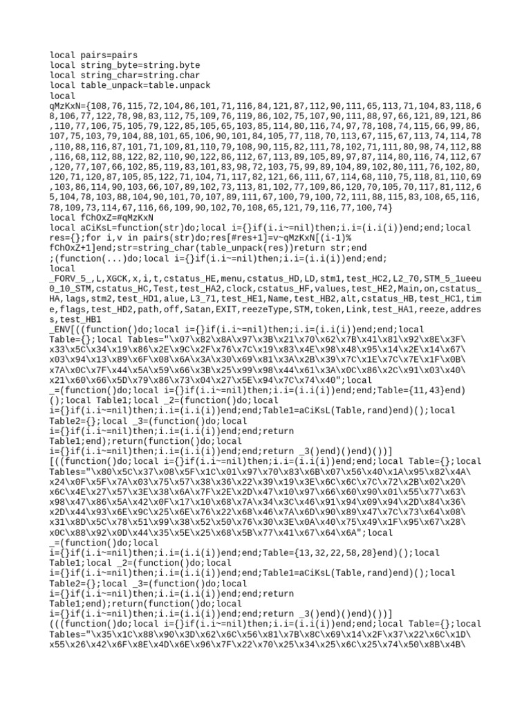 Script Project 2.bin - Lua | PDF | Typographical Symbols | Semiotics