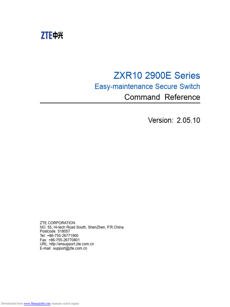 Zxr10 2900e Series | PDF