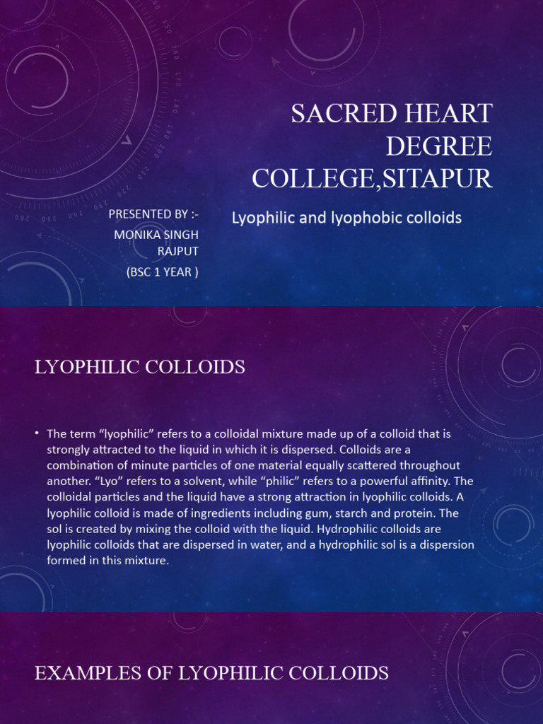 Lyophilic vs. Lyophobic Colloids Explained | PDF | Colloid | Water