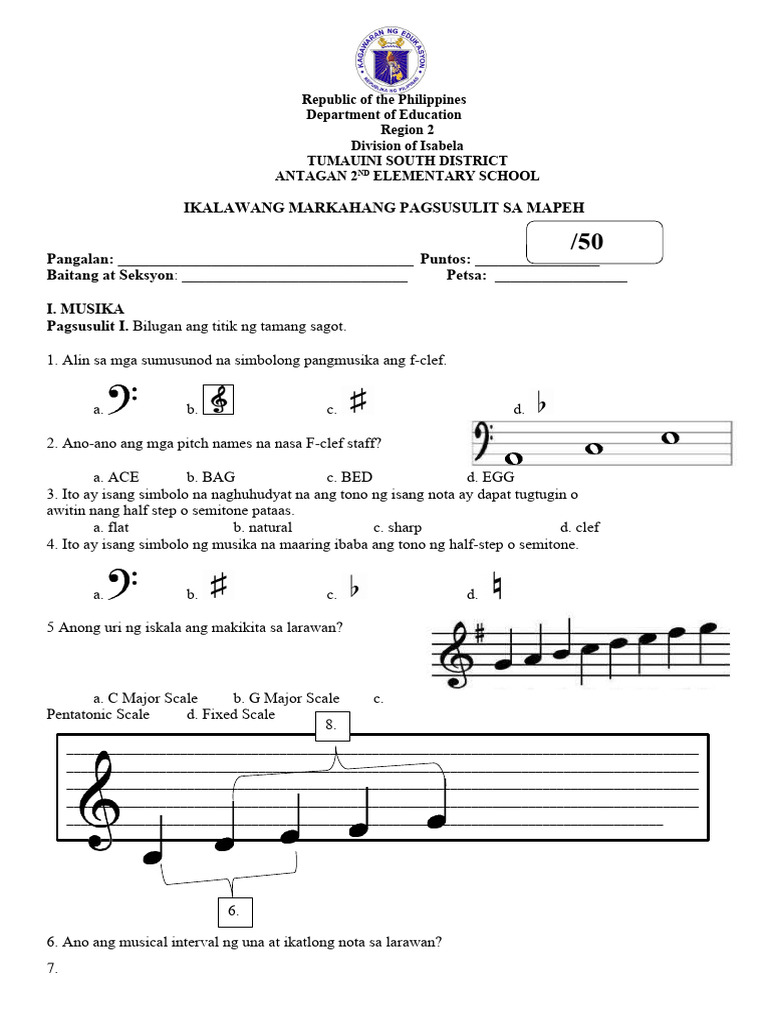 G5 Mapeh Q2 Periodical Test B | PDF