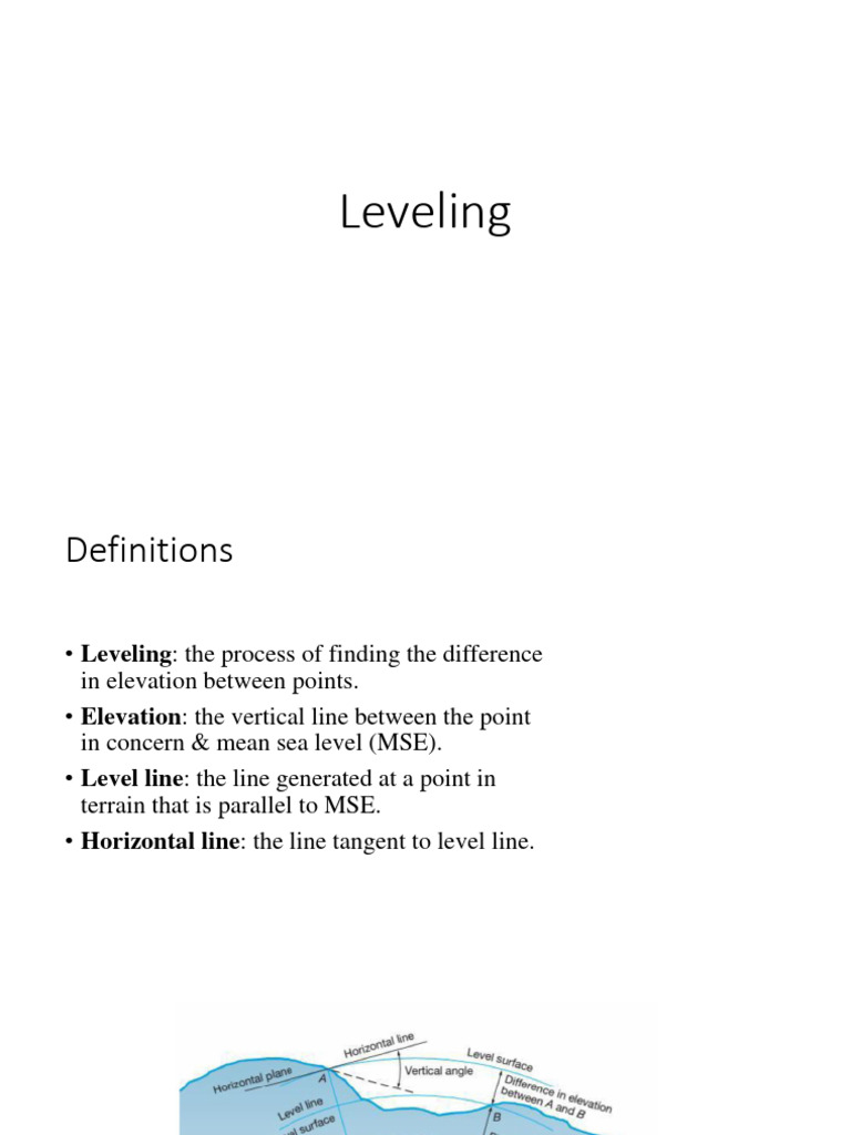 Lecture 5 - Leveling | PDF | Geometry | Differential Geometry