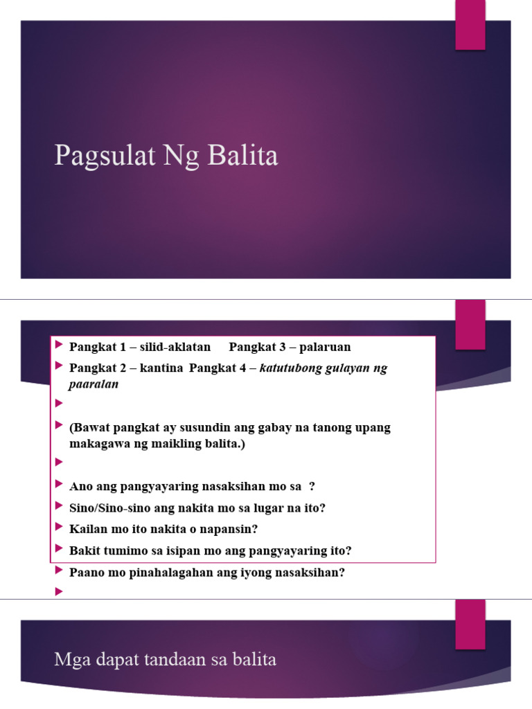 Pagsulat NG Balita | PDF