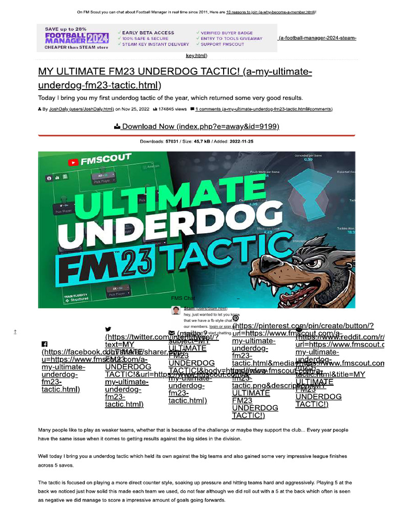 Ultimate Underdog FM23 | PDF