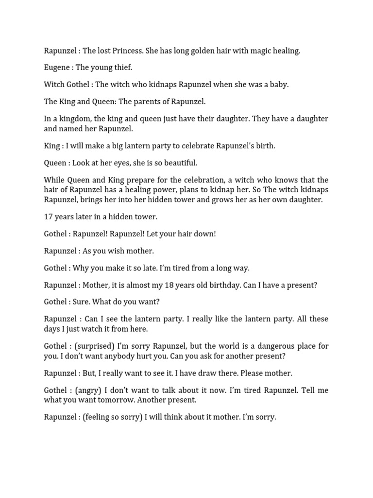 Rapunzel Dialog | PDF