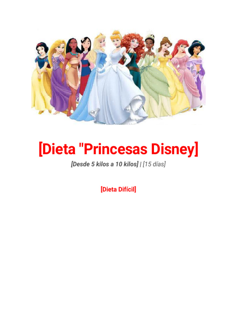 Dieta Princesas Disney | PDF