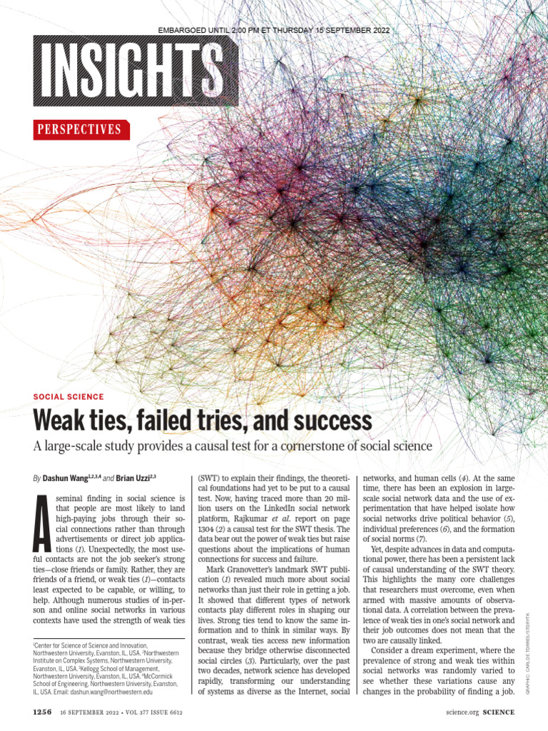 Weak Ties | PDF | Social Network | Groundwater