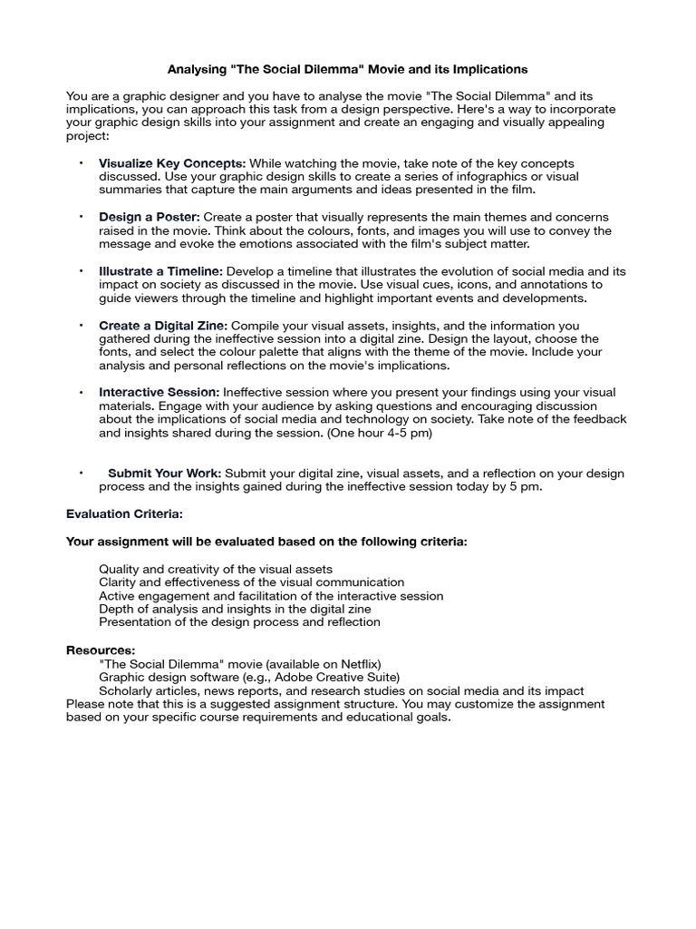Analyzing The Social Dilemma Movie and Its Implications | PDF | Graphic ...