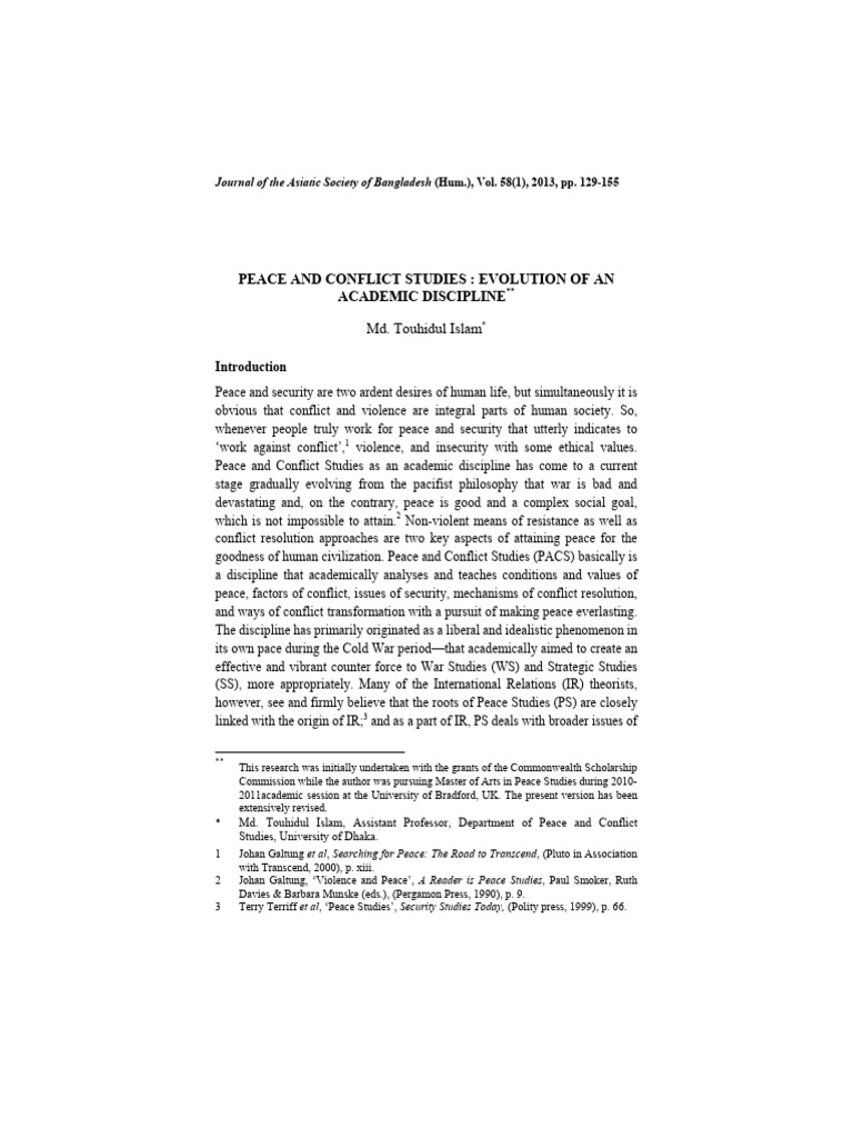 Evolution of Peace Education Studies | PDF | Pacifism | Peace
