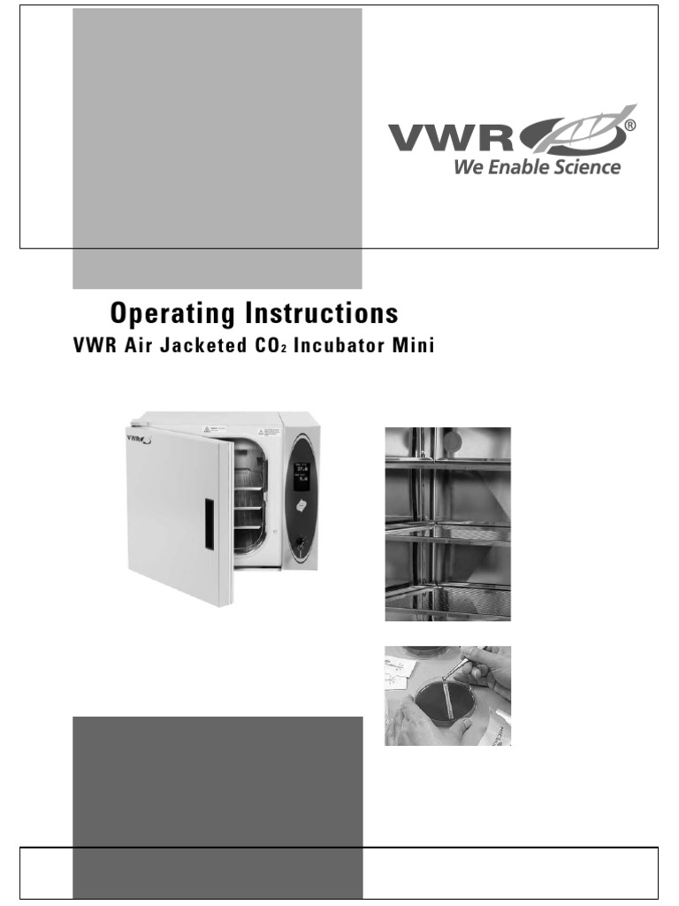 VWR Mini Air Jacket CO2 Incubator Manual | PDF