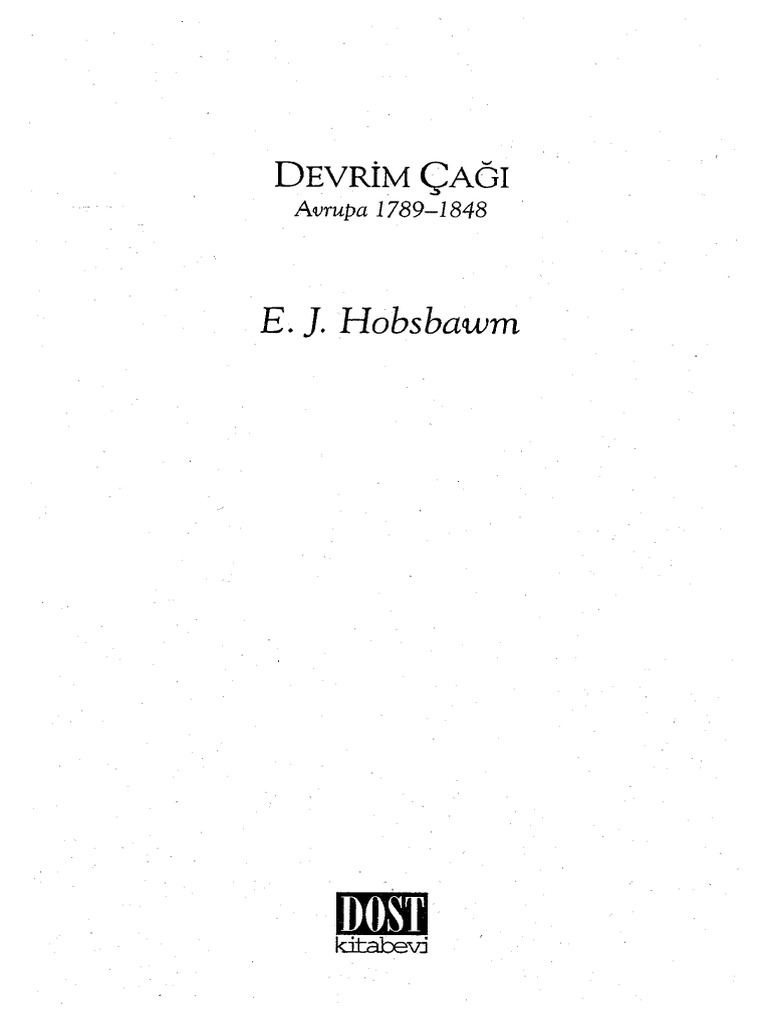 Eric J Hobsbawm 1780lerin Dunyasi | PDF