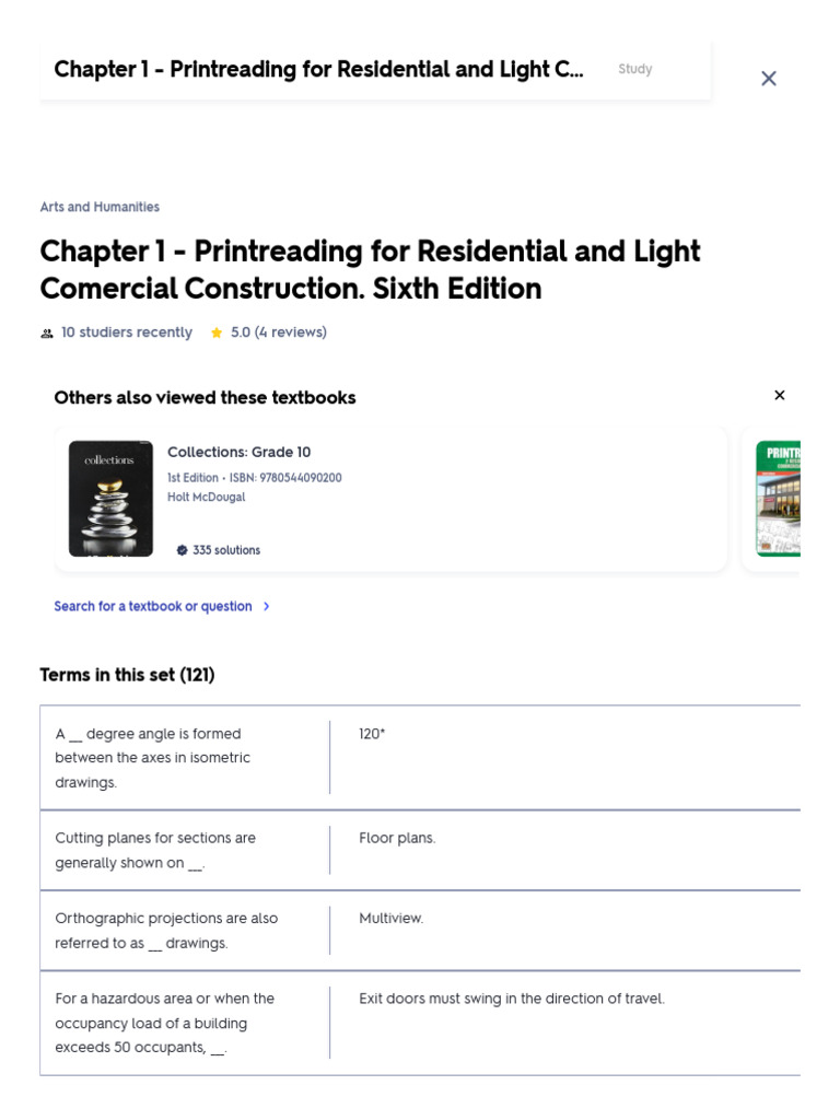 Chapter 1 - Printreading For Residential and Light Comercial Construction. Sixth Edition ...
