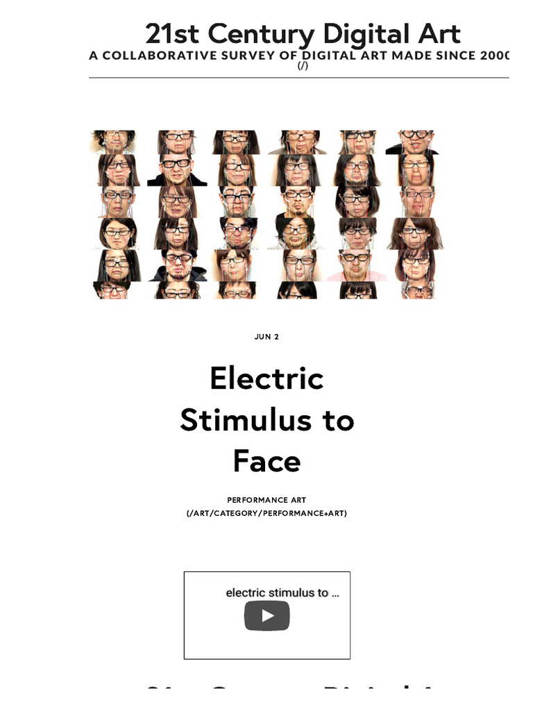 Electric Stimulus To Face - 21st Century Digital Art | PDF | Art ...