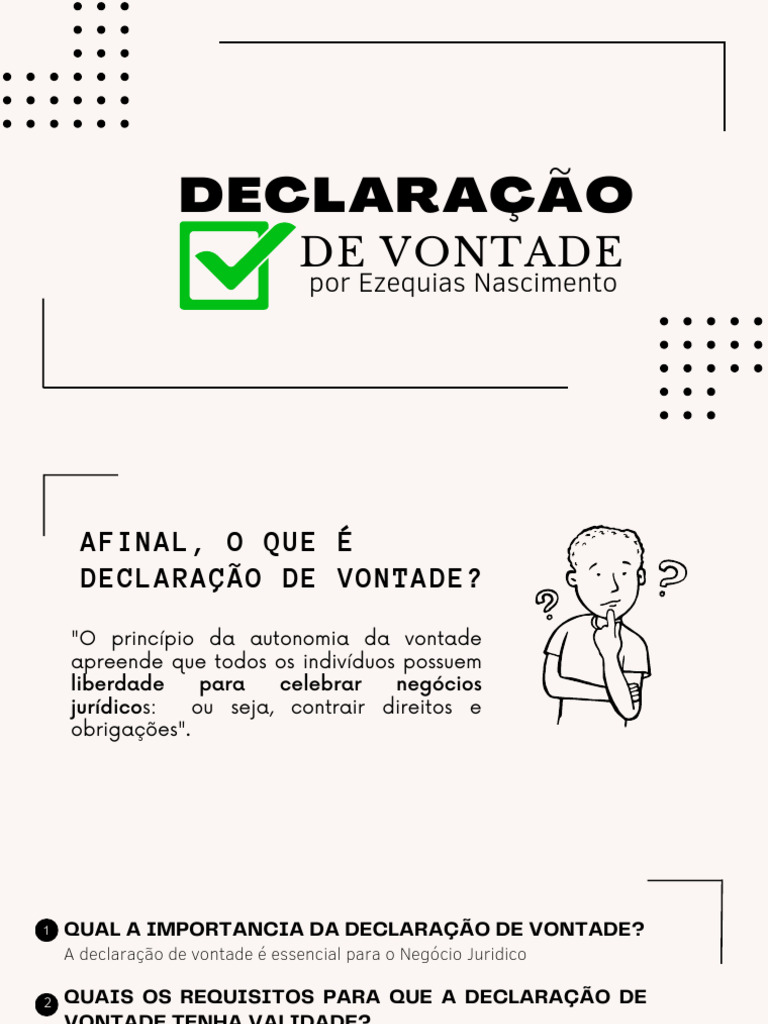 Declaração de Vontade | PDF