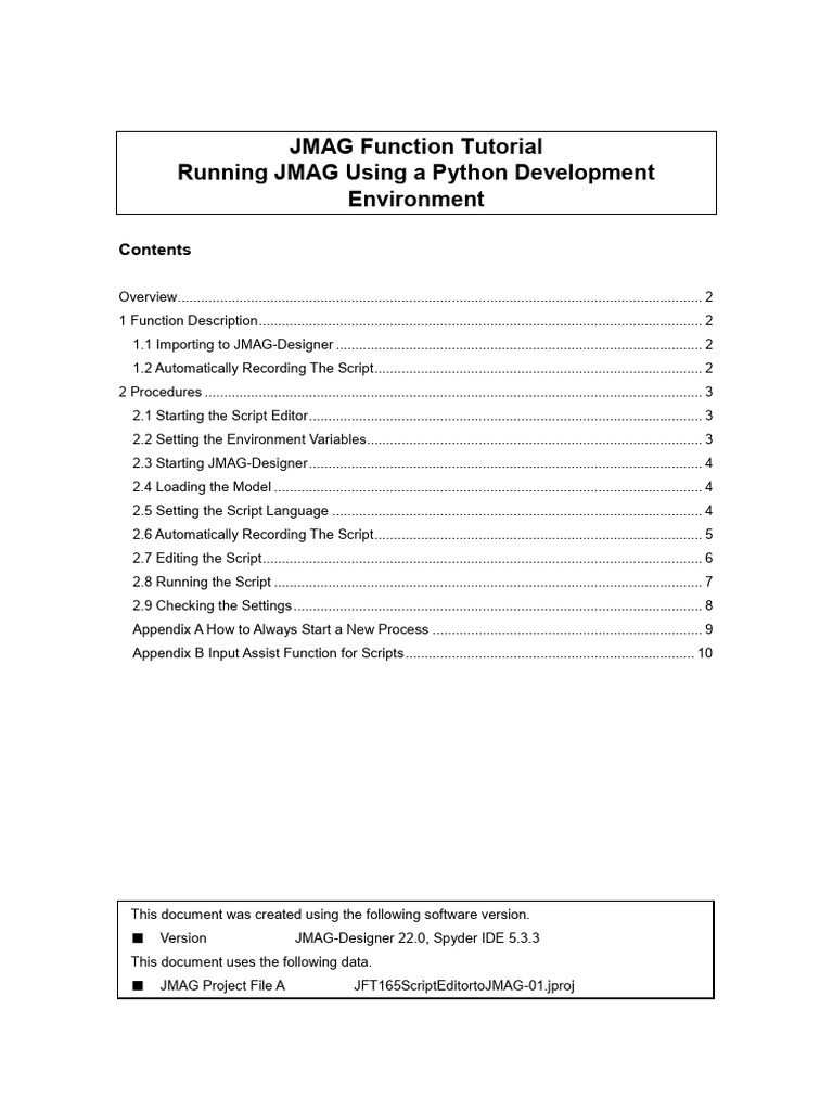 JFT165ScriptEditortoJMAG e | PDF