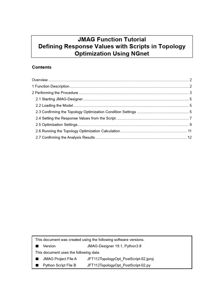 JMAG Topology Optimization with Python | PDF | Computers