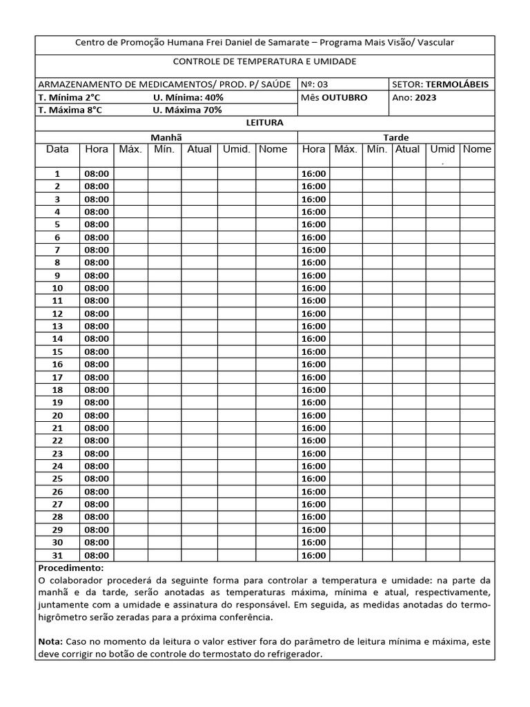 Controle de Temperatura e Umidade | PDF