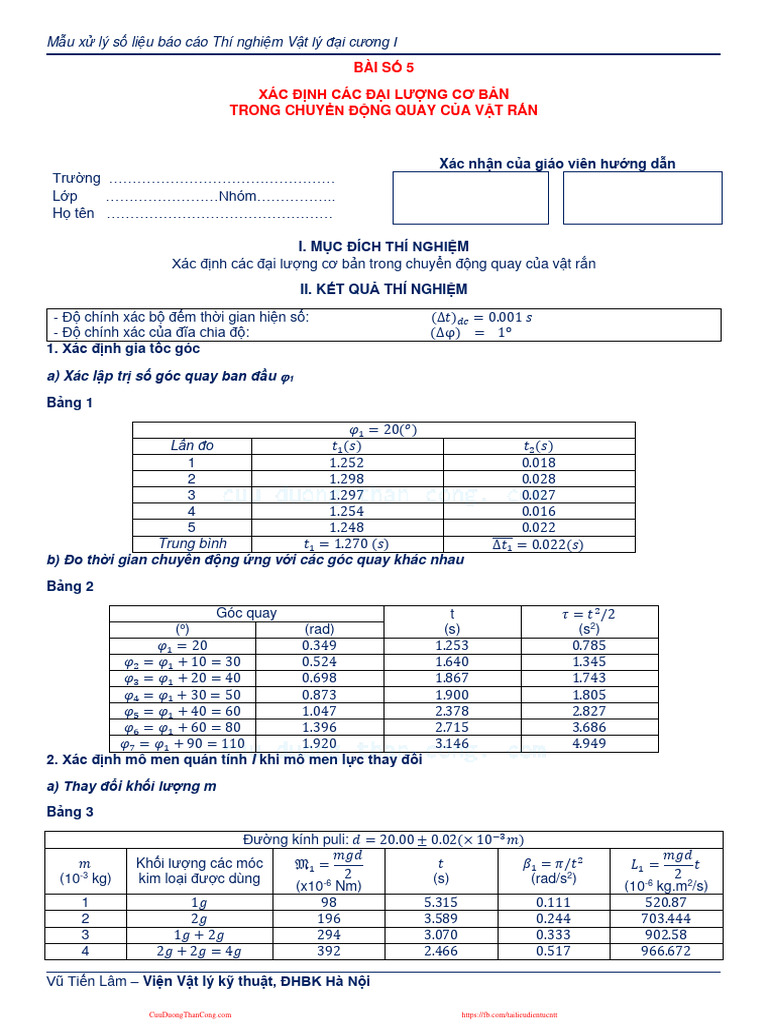 Vat-Ly-Dai-Cuong - Do-Ngoc-Uan - Thi-Nghiem-Vat-Ly-Dai-Cuong - Bai-5-3 - (Cuuduongthancong - Com ...