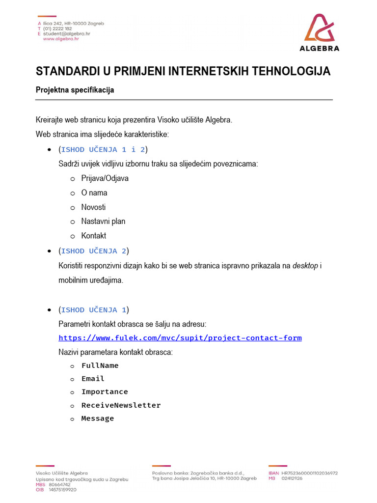 SUPIT - Projektni Zadatak | PDF