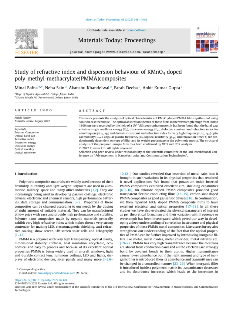 Kmno 4 | PDF | Refractive Index | Optics