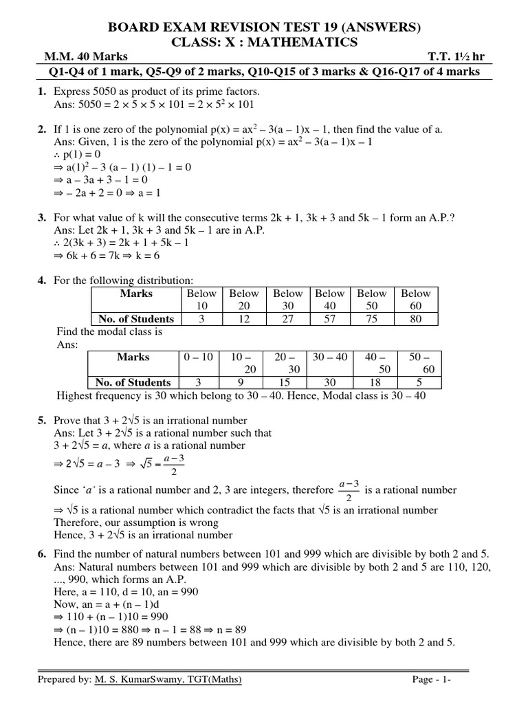 Revise Maths | PDF | Rational Number | Euclidean Geometry