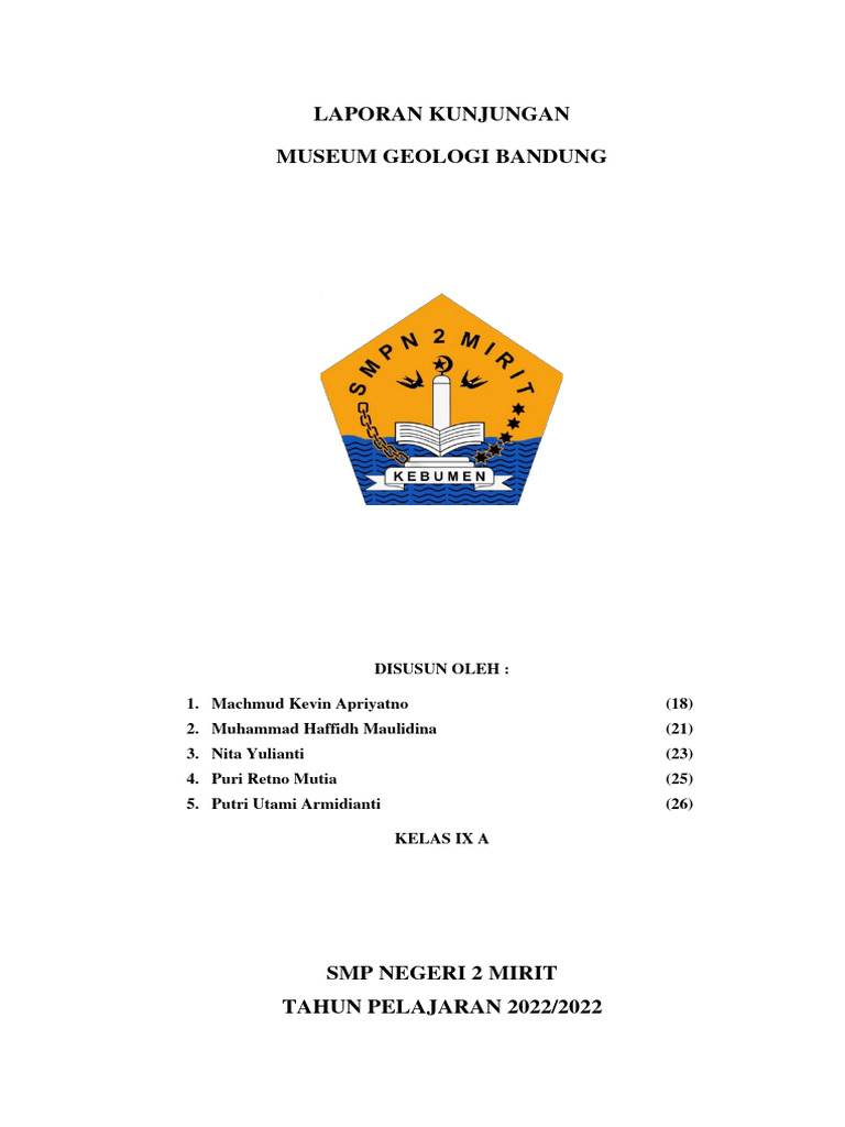 Laporan Kunjungan Museum Geologi Bandung | PDF