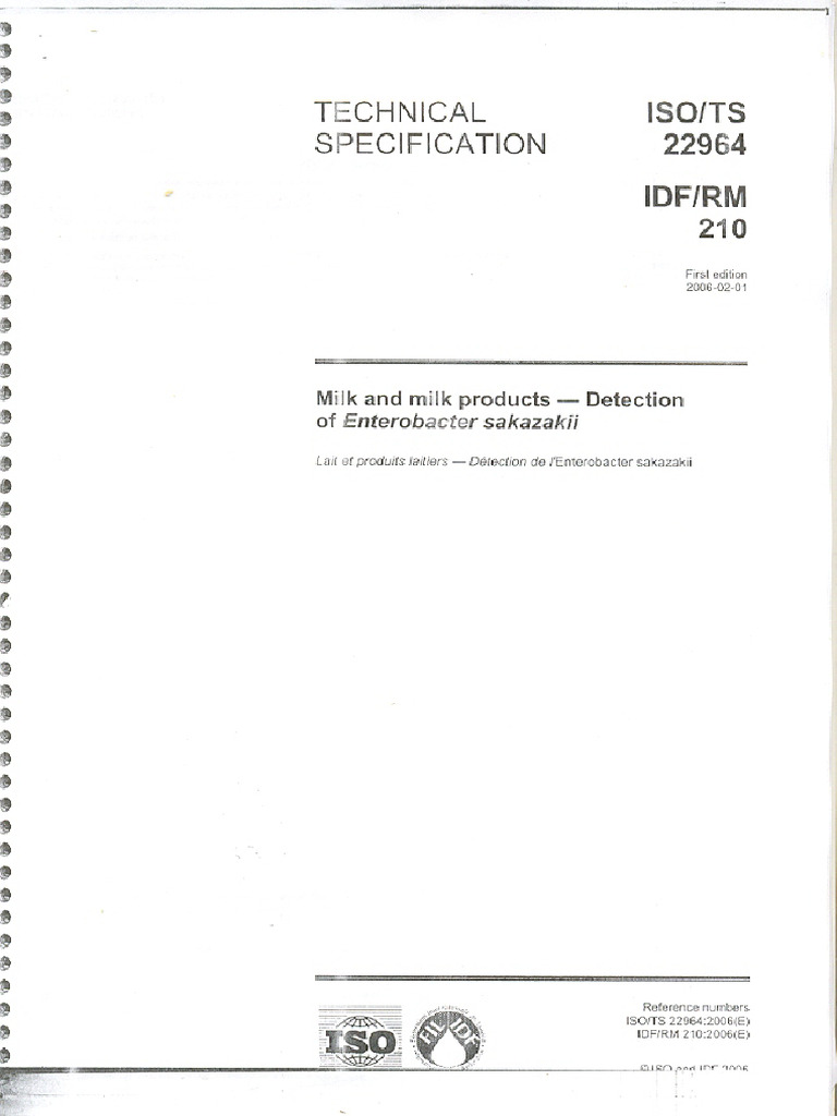 ISO-TS 22964 Enterobacter Sakazakii | PDF