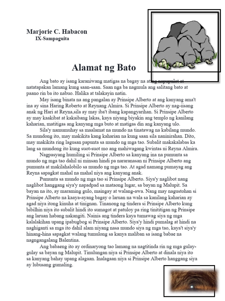 Alamat NG Bato | PDF