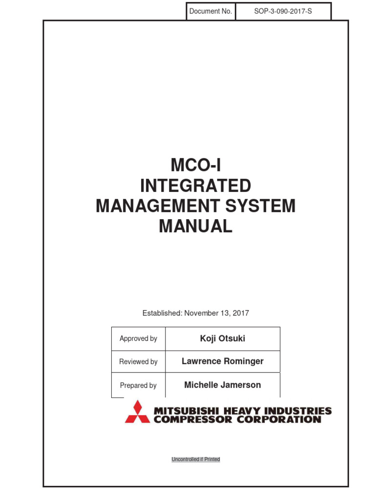 MCOI - IMS - Company Manual | PDF | Information Security | Safety
