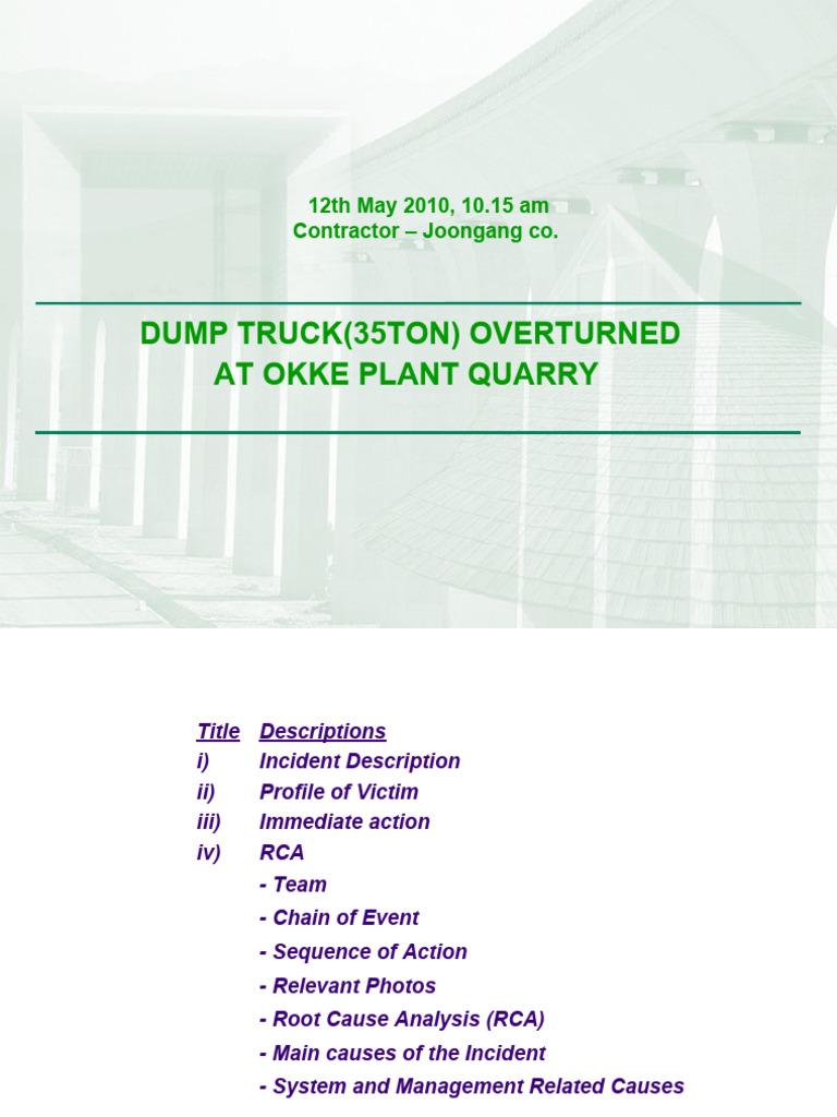 SER Incident 2010 Okke Quarry SKorea | PDF