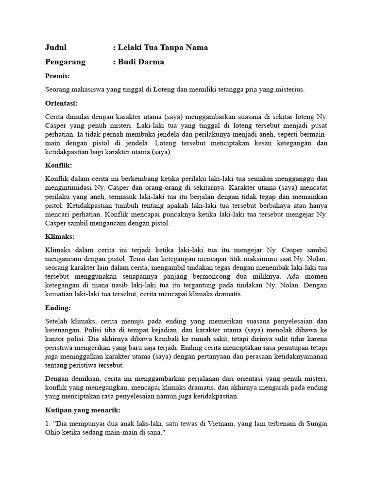 Kumpulan Cerpen Budi Darma | PDF